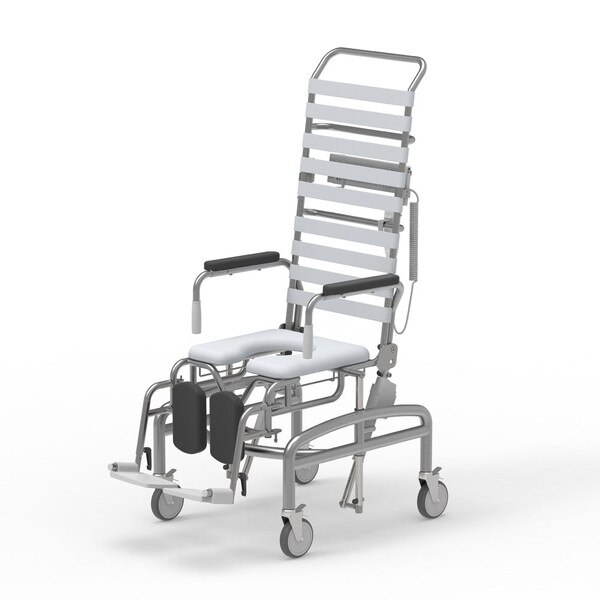 Attendant Propelled Electric Stainless Steel Tilting Shower Commode ...