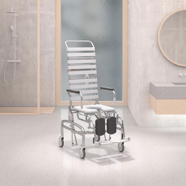 Attendant Propelled Electric Stainless Steel Tilting Shower Commode ...