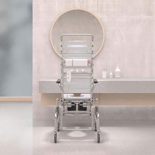 Attendant Propelled Electric Stainless Steel Tilting Shower Commode ...